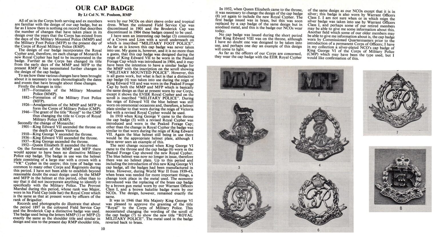 Corps Badges & Insignia - Royal Military Police Association